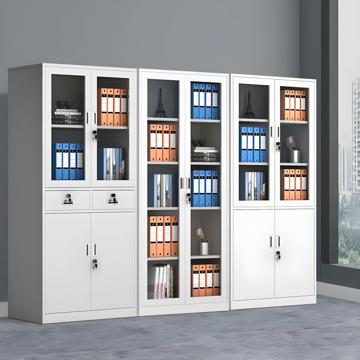 2-Door Metallic Office Filing Cabinet – Worksmart Furniture
